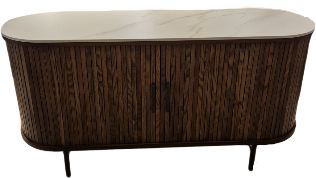 Heidi Ceramic Top Sideboard Walnut - Creations Interiors